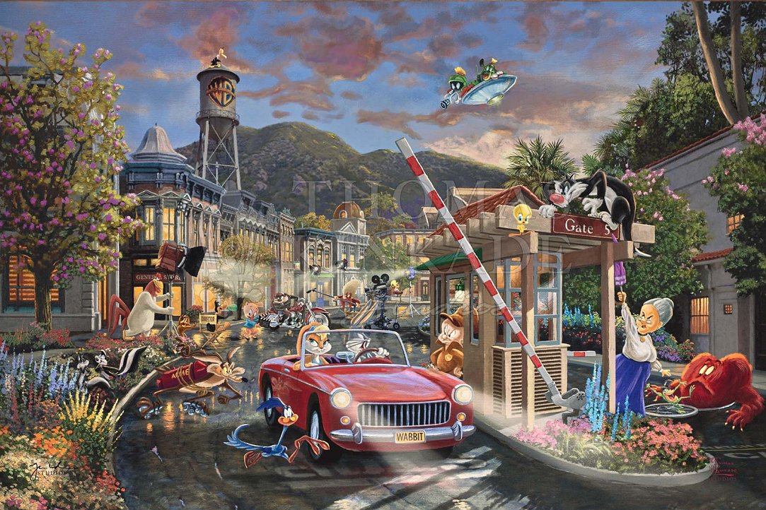 Thomas Kinkade Studios Limited Edition Giclee Fine Art:"Looney Tunes ...