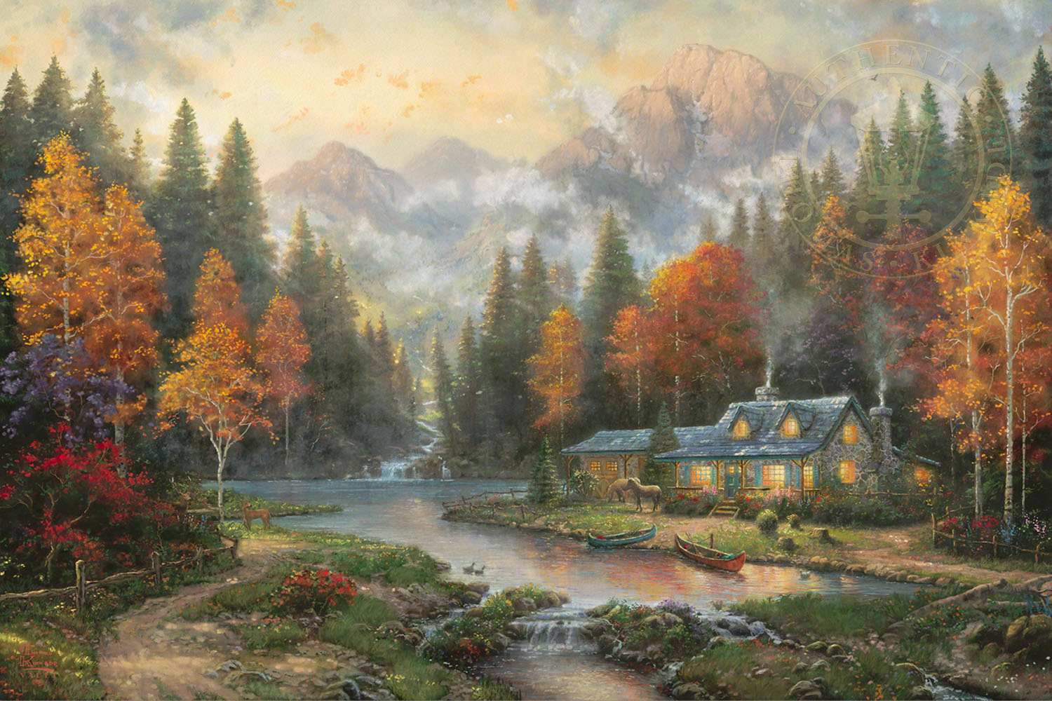 Thomas Kinkade Signed and Numbered Limited Edition Print and Hand ...