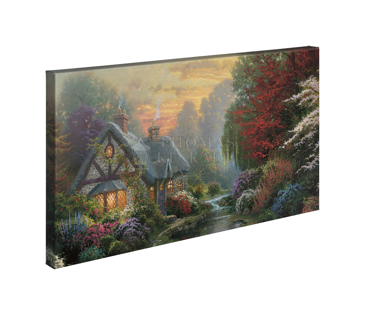 Thomas Kinkade Studios: "A Quiet Evening - 16' x 31' Gallery Wrapped ...