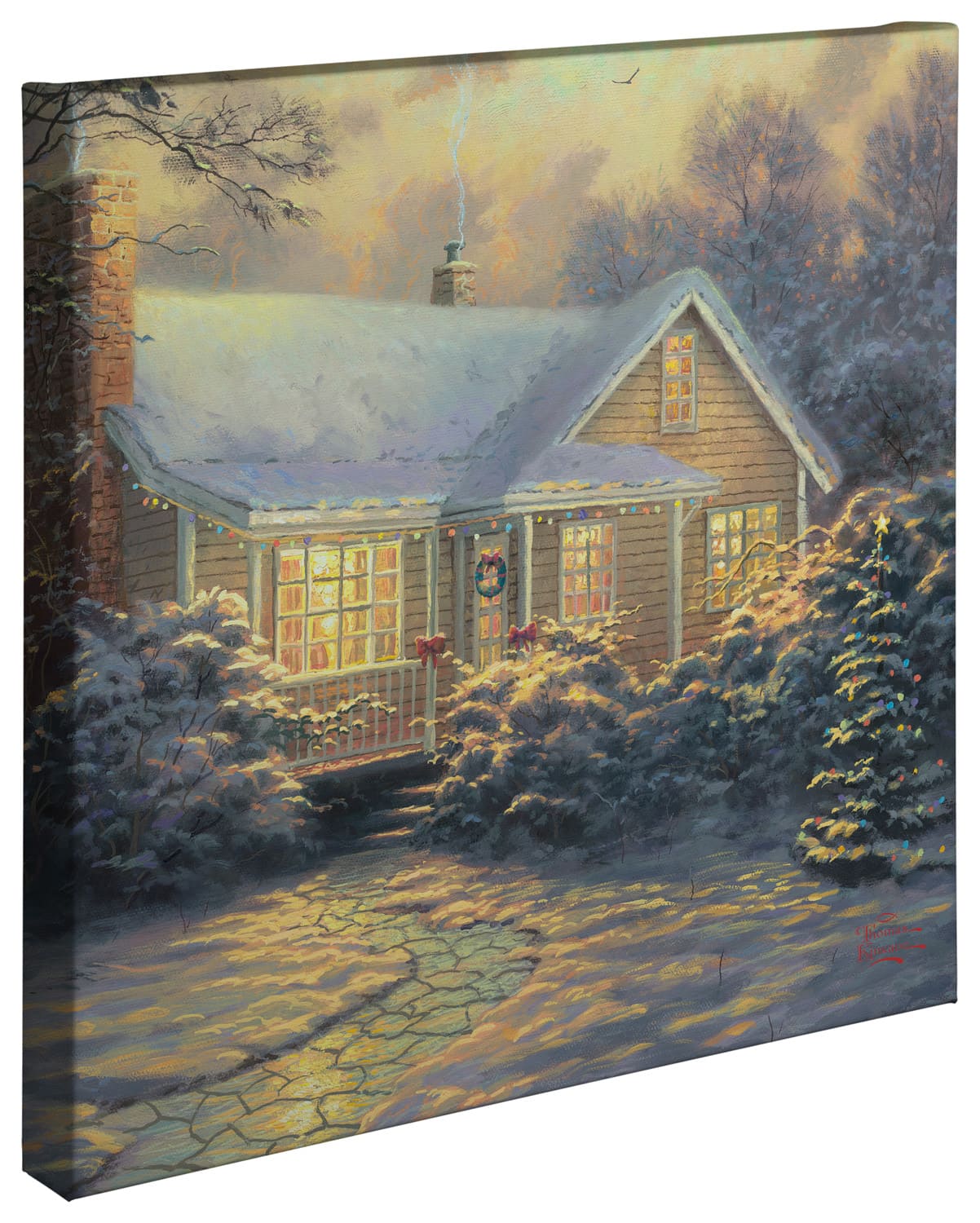 Thomas Kinkade Studios: "Christmas Cottage (Movie Release) - 20' x 20 ...