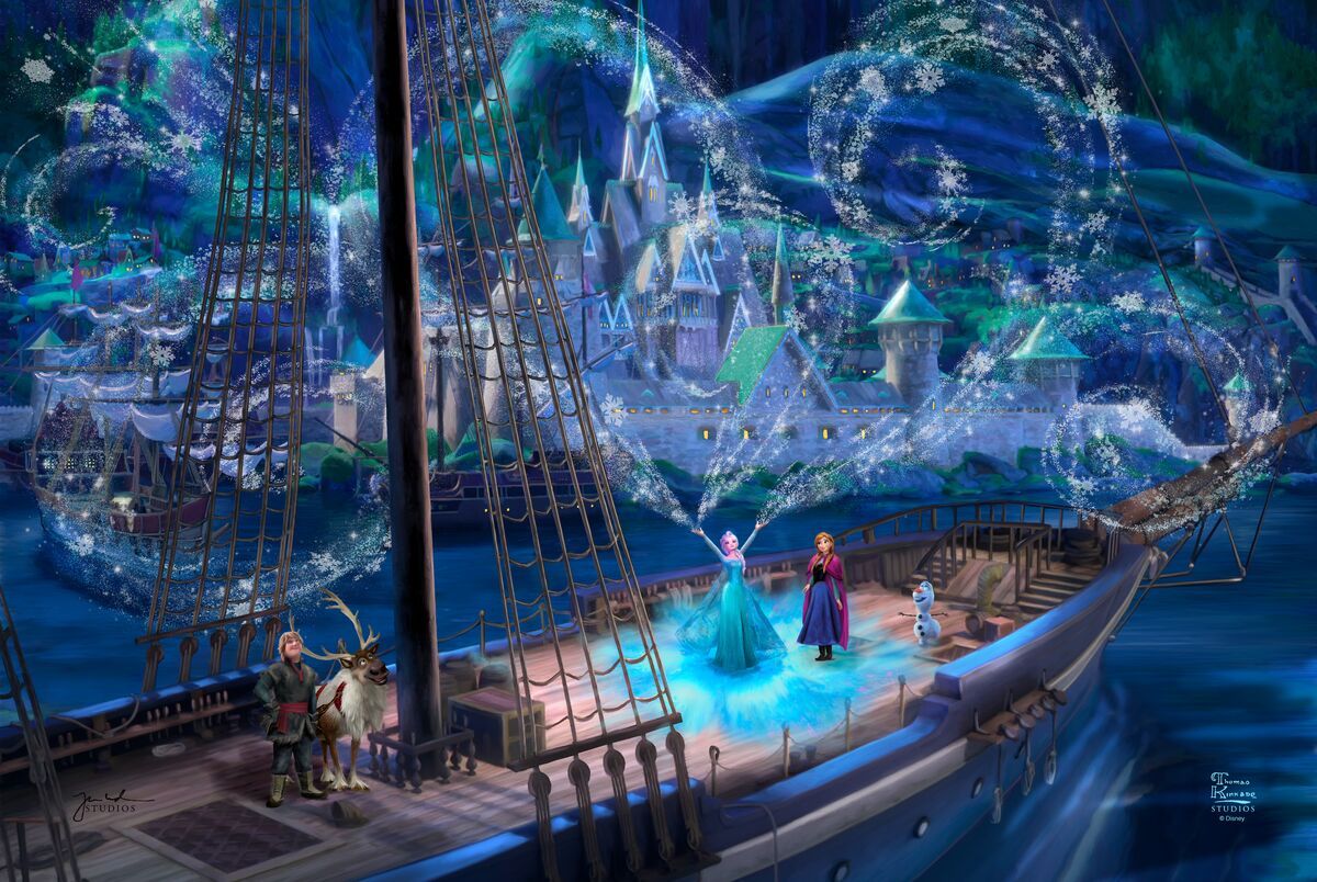 Thomas Kinkade Studios Disney Limited Edition:"Disney Frozen Love and ...