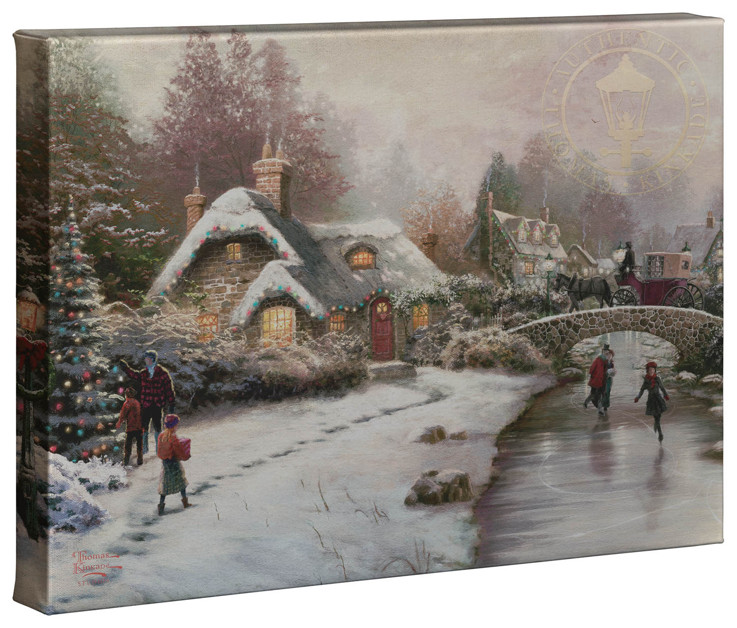 Thomas Kinkade Studios: "Holiday at Everetts Cottage - 10' x 14 ...
