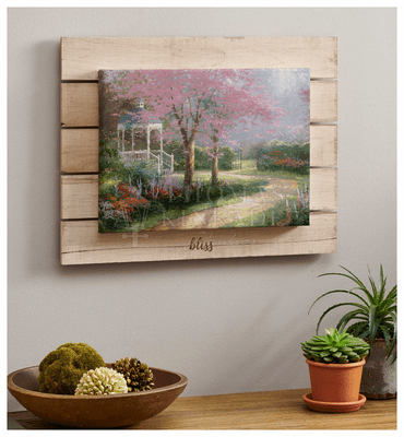 Thomas Kinkade Studios: "Morning Dogwood - 13' x 18' Canvas Pallet Art ...
