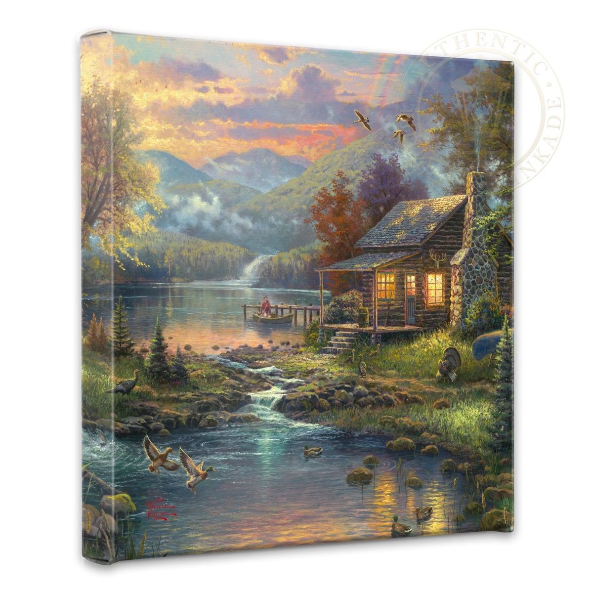 Thomas Kinkade Studios: "Nature’s Paradise - 14' x 14' Gallery Wrapped ...