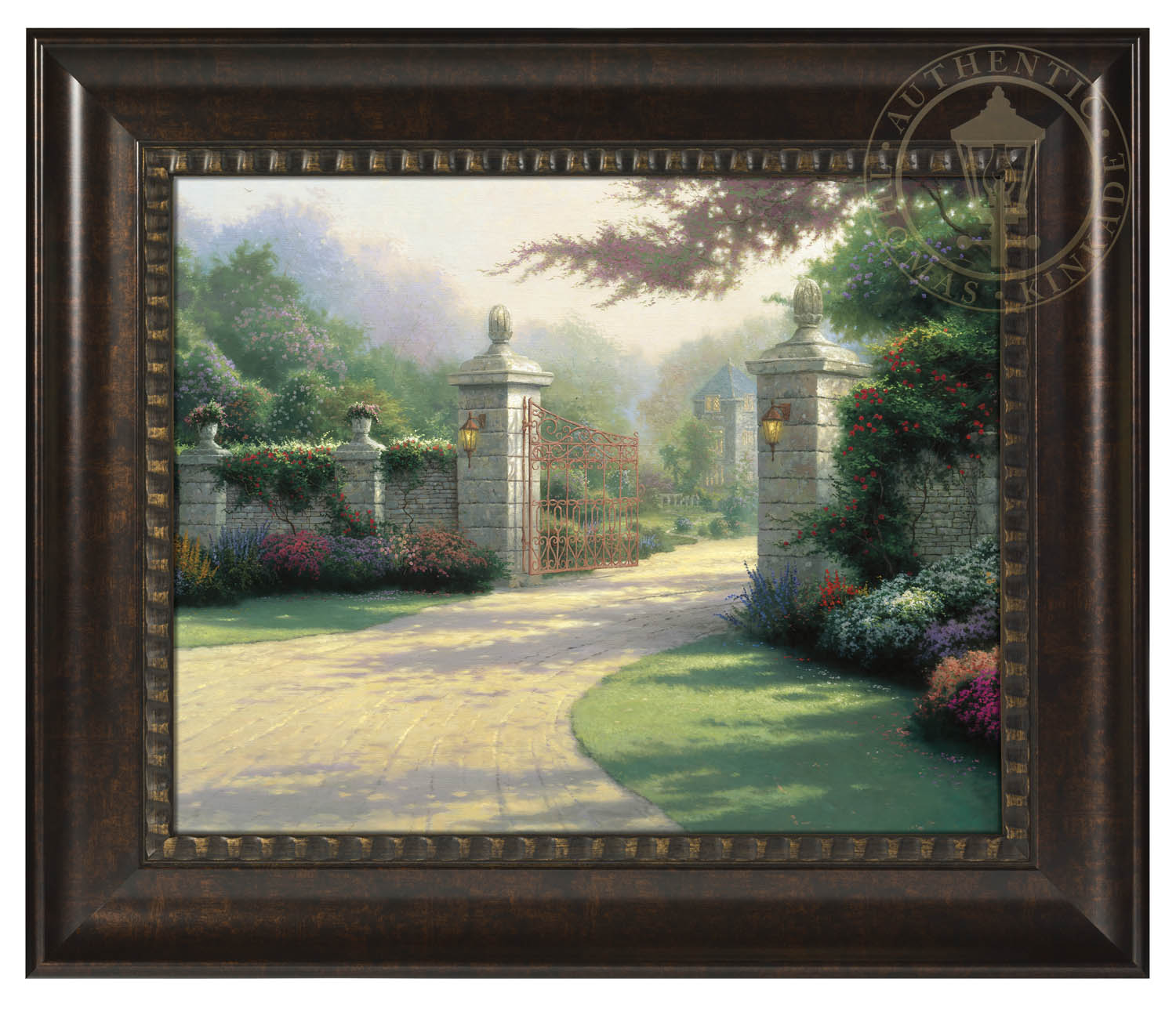 Thomas Kinkade Studios: "Summer Gate - 16' x 20' Brushstroke Vignette ...