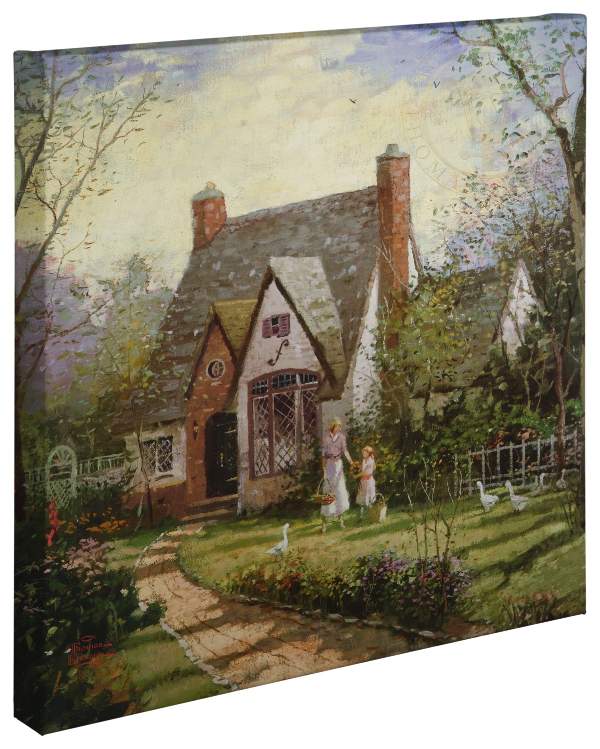 Thomas Kinkade Studios: "The Cottage - 20' x 20' Gallery Wrapped Canvas ...