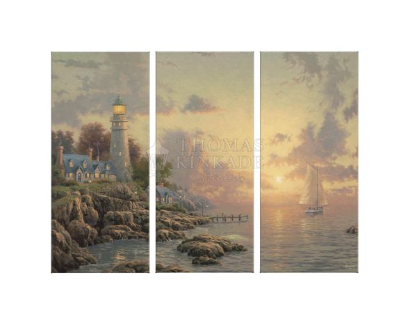 Thomas Kinkade Studios: "The Sea of Tranquility - 36' x 48' (Set of 3 ...