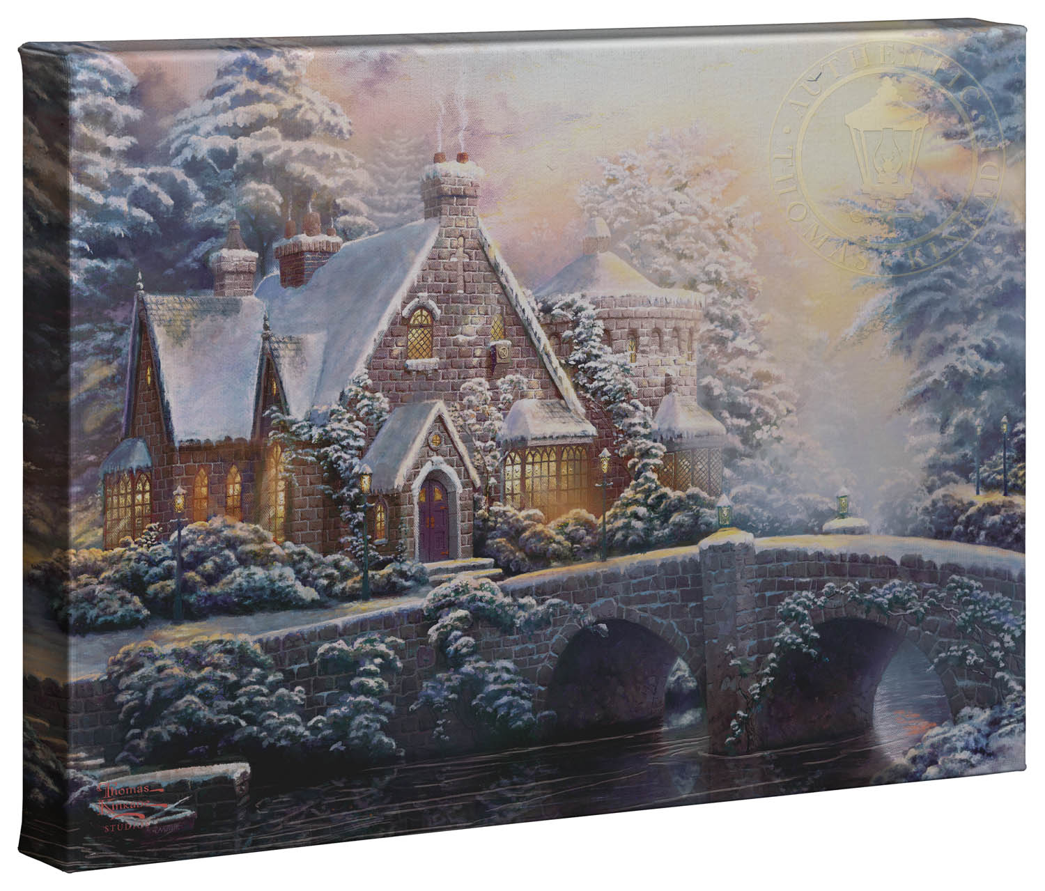 Thomas Kinkade Studios: "Winter At Lamplight Manor - 10' x 14' Gallery ...