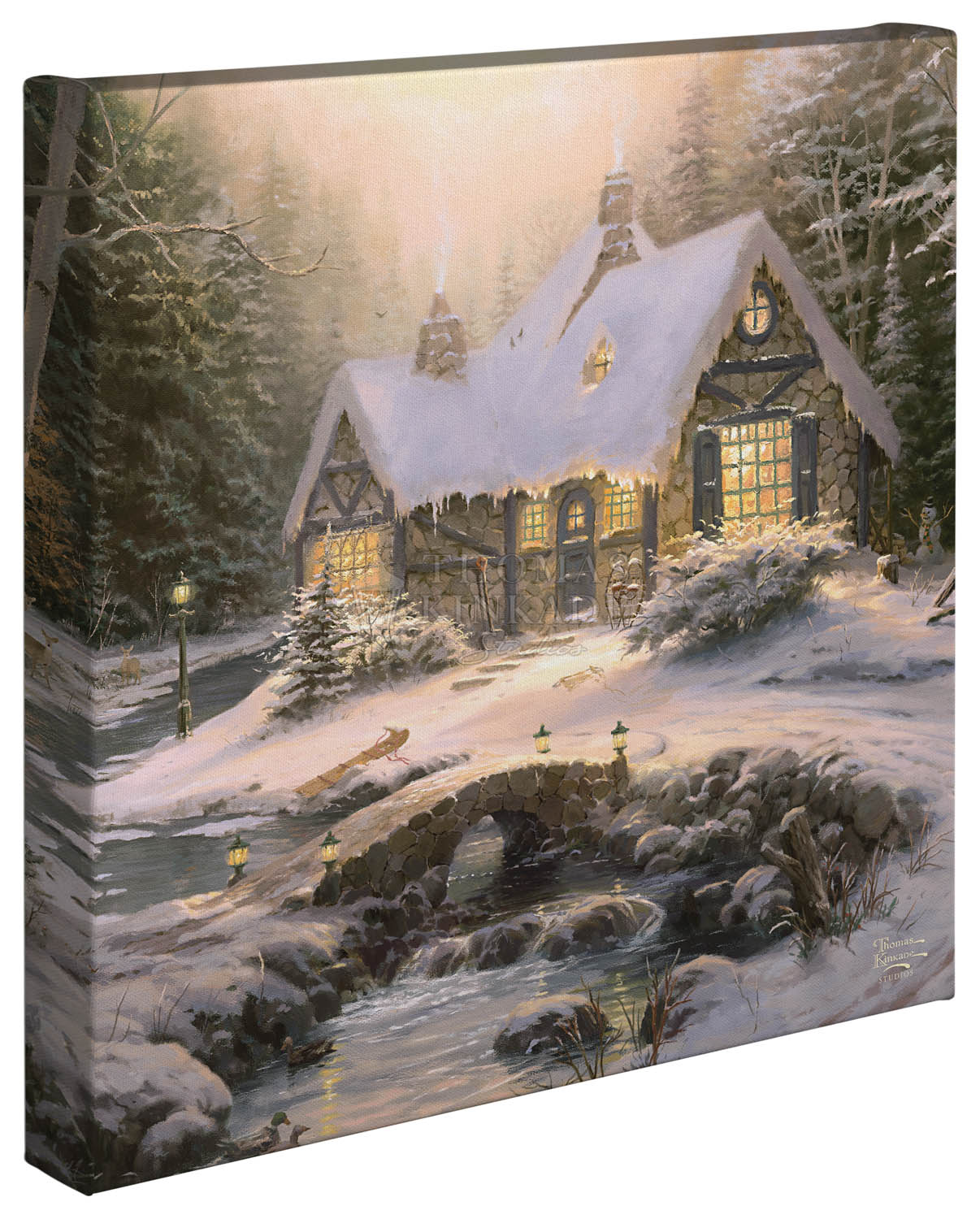 Thomas Kinkade Studios: "Winter Light Cottage - 14' x 14' - Gallery ...