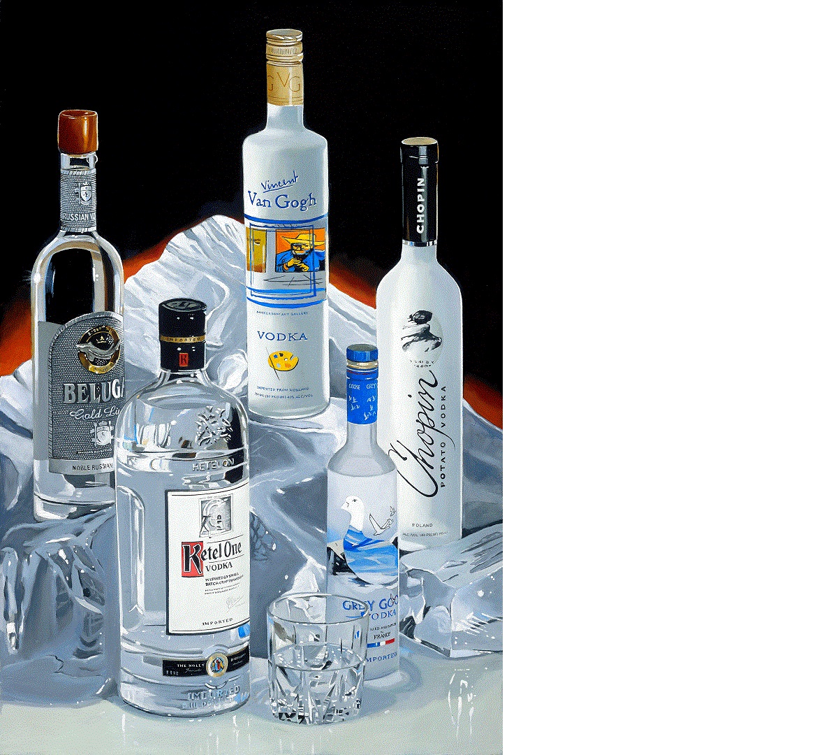 Thomas Stiltz Limited Edition Giclee on Canvas:"Vodka on the Rocks ...