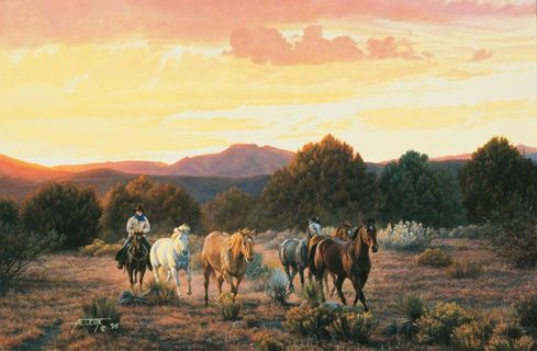 Tim Cox Artist Signed Limited Edition Print :"Evening Glow" - Tim Cox