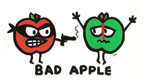 Todd Goldman Limited Edition Giclée on Canvas: "Bad Apple" - Todd Goldman