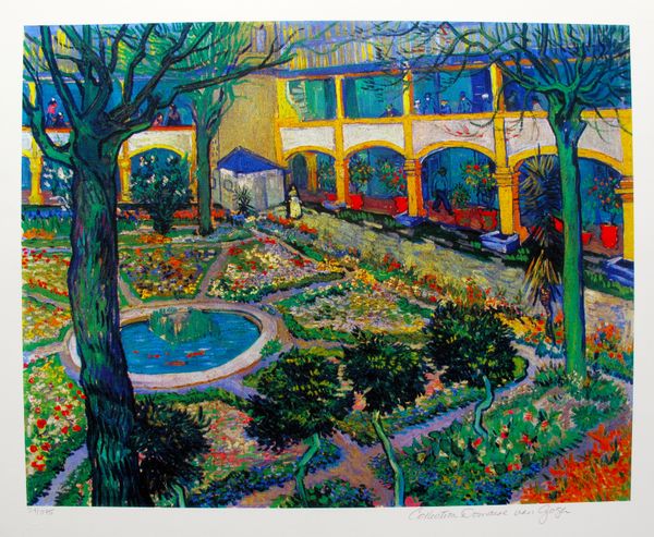 Vincent Van Gogh Estate Signed Limited Edition Giclee:"The Courtyard Of ...