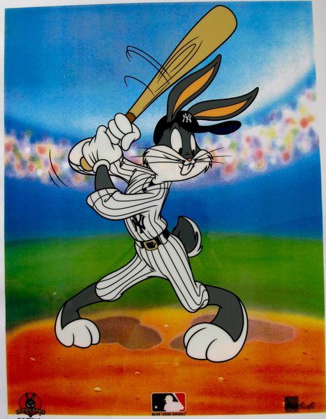 Warner Bros Animation Sericel:"Bugs Bunny N.Y. Yankees Baseball ...