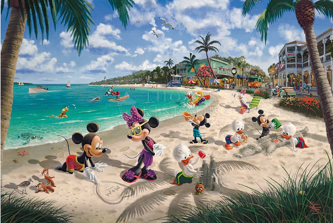 Thomas Kinkade Studios Disney Limited Edition Giclee Print:"Mickey and ...