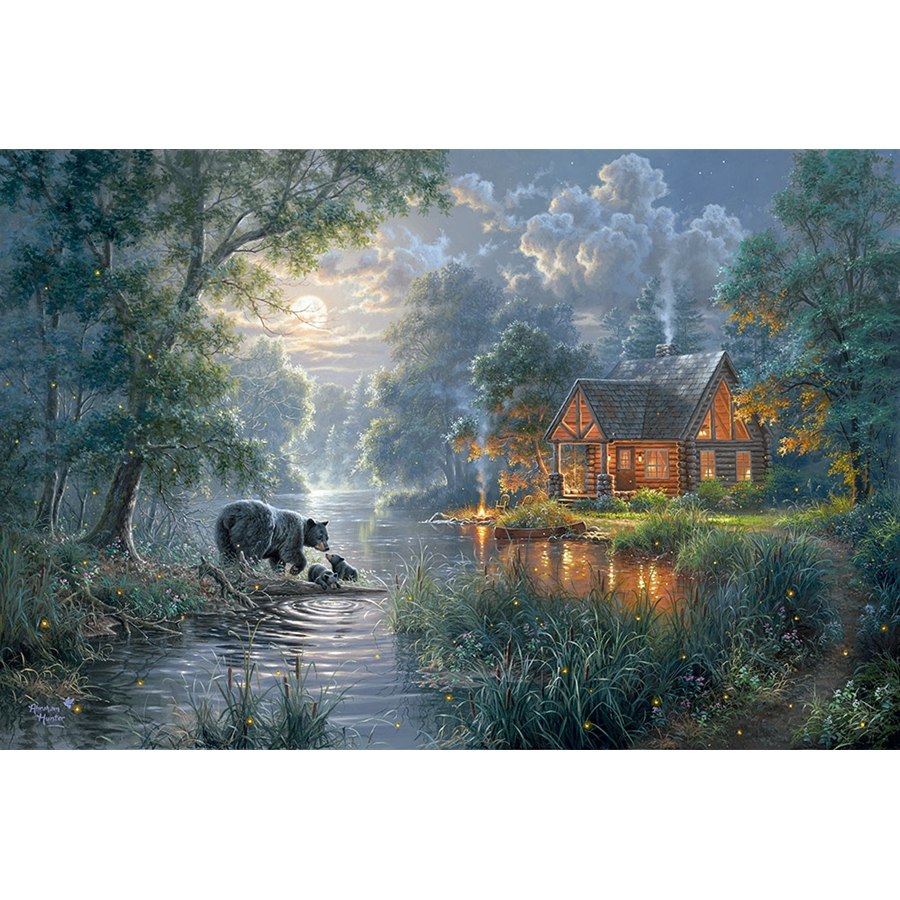 Abraham Hunter Artist Hand Signed Limited Edition Embellished Canvas ...