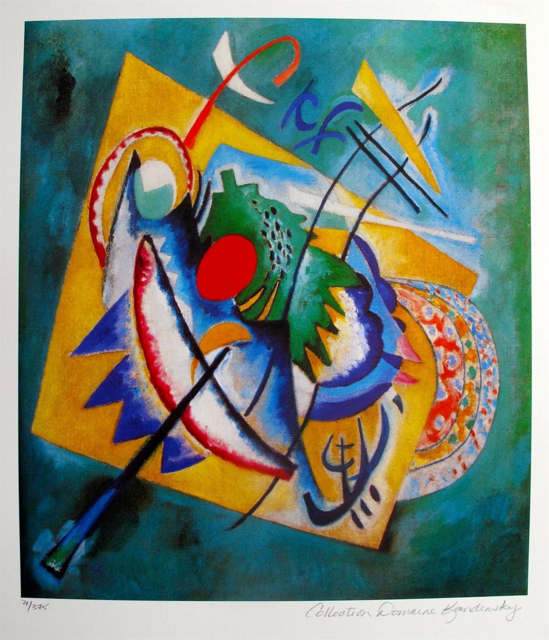 Wassily Kandinsky Estate Signed Limited Edition Giclee:"Red Oval ...