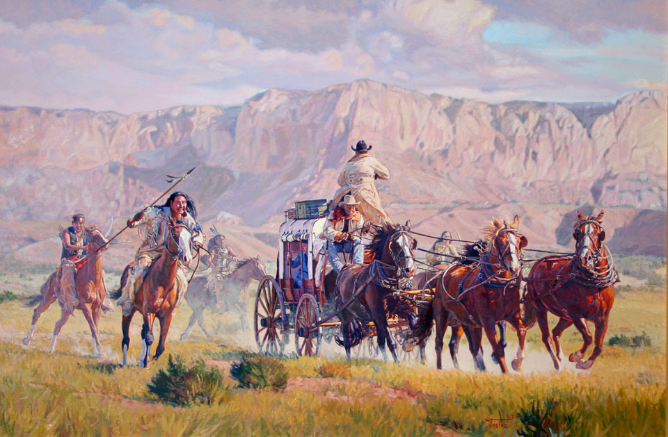 Wayne Justus Limited Edition Canvas Giclee:"Should Have Taken The Train ...