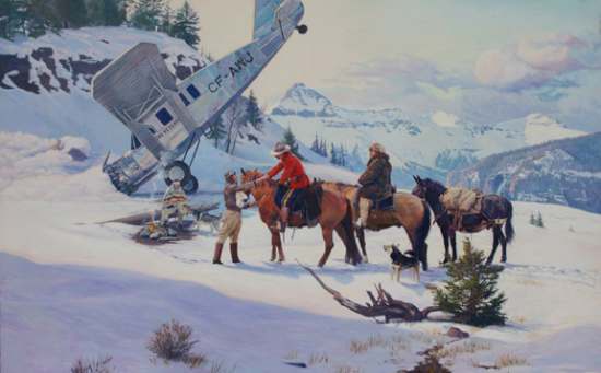 Wayne Justus Limited Edition Canvas Giclee:"Thank God For The Mounties ...