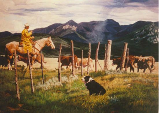 Wayne Justus Limited Edition Print:"Countin The Strays" - Larry Dyke