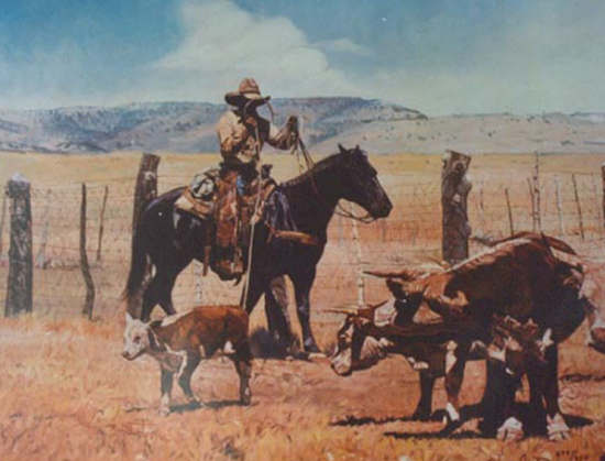 Wayne Justus Limited Edition Print:"The Cowboy Way" - Wayne Justus