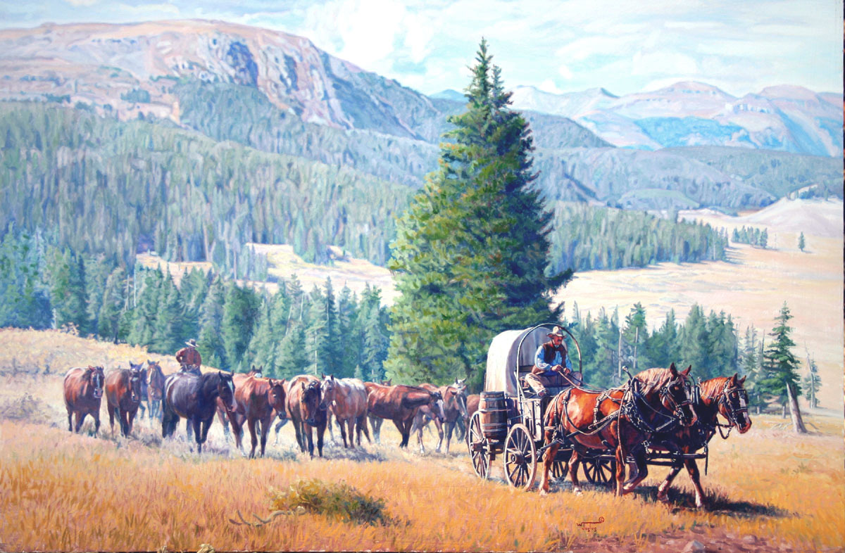 Wayne Justus Original Oil:"Moving To Higher Range" - Wayne Justus Originals