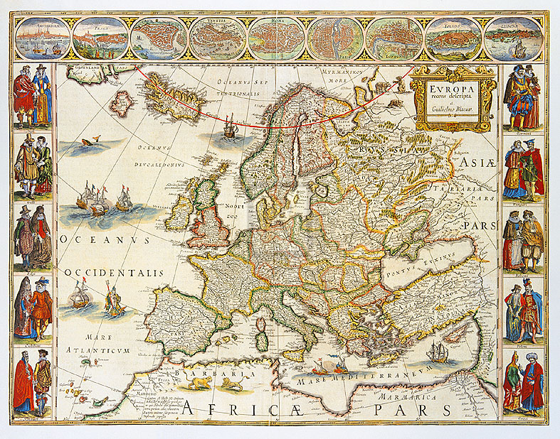 Willem Janszoon Blaeu Hand Numbered Limited Edition Print on Paper :"Europa, 1617" - Willem ...