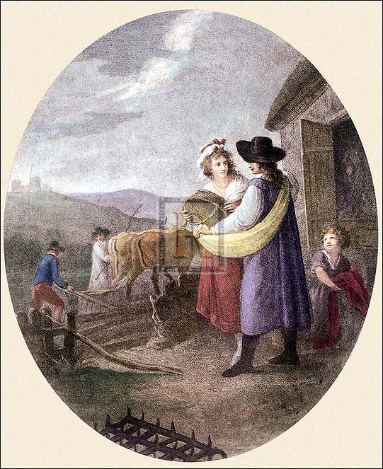 William Hamilton Artist Hand Colored Copper Plate Printed Atelier Print ...