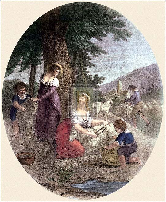 William Hamilton Artist Hand Colored Copper Plate Printed Atelier Print ...