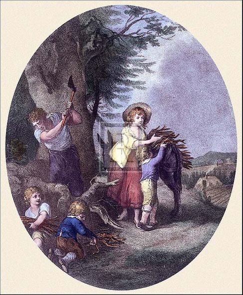 William Hamilton Artist Hand Colored Copper Plate Printed Atelier Print ...