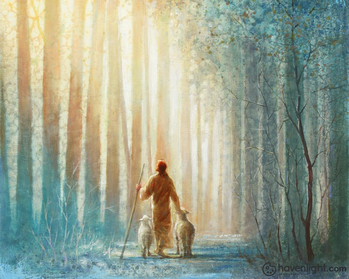 Yongsung Kim Fine Art Canvas Giclee: "He Leadeth Me" - Yongsung Kim