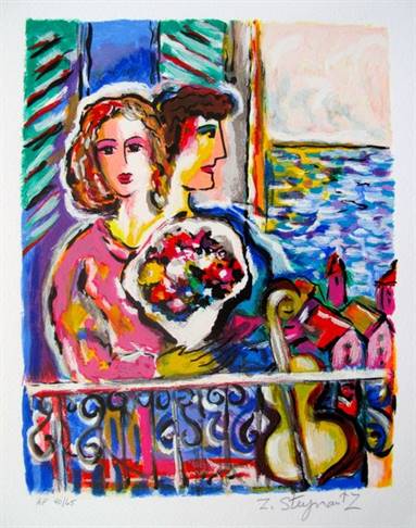 Zamy Steynovitz Hand Signed Limited Edition Lithograph:"Honeymoon ...