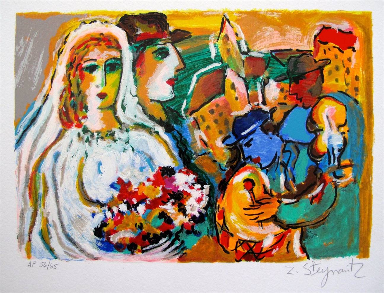 Zamy Steynovitz Hand Signed Limited Edition Lithograph:"Wedding Song ...