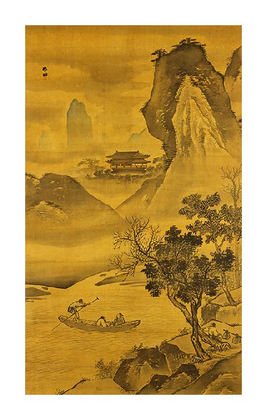 Zhang Lu Fine Art Open Edition Giclée:"Waiting to Cross a River in ...