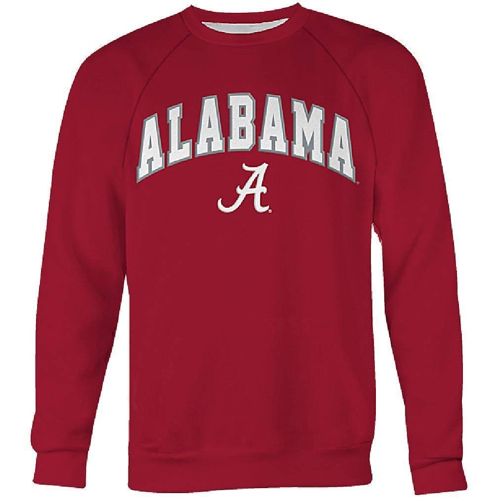 Alabama Crimson Tide Mens Crimson Embroidered College Classic Crewneck ...
