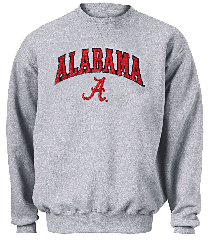 Alabama Crimson Tide Embroidered Crew Sweatshirt by Genuine Stuff