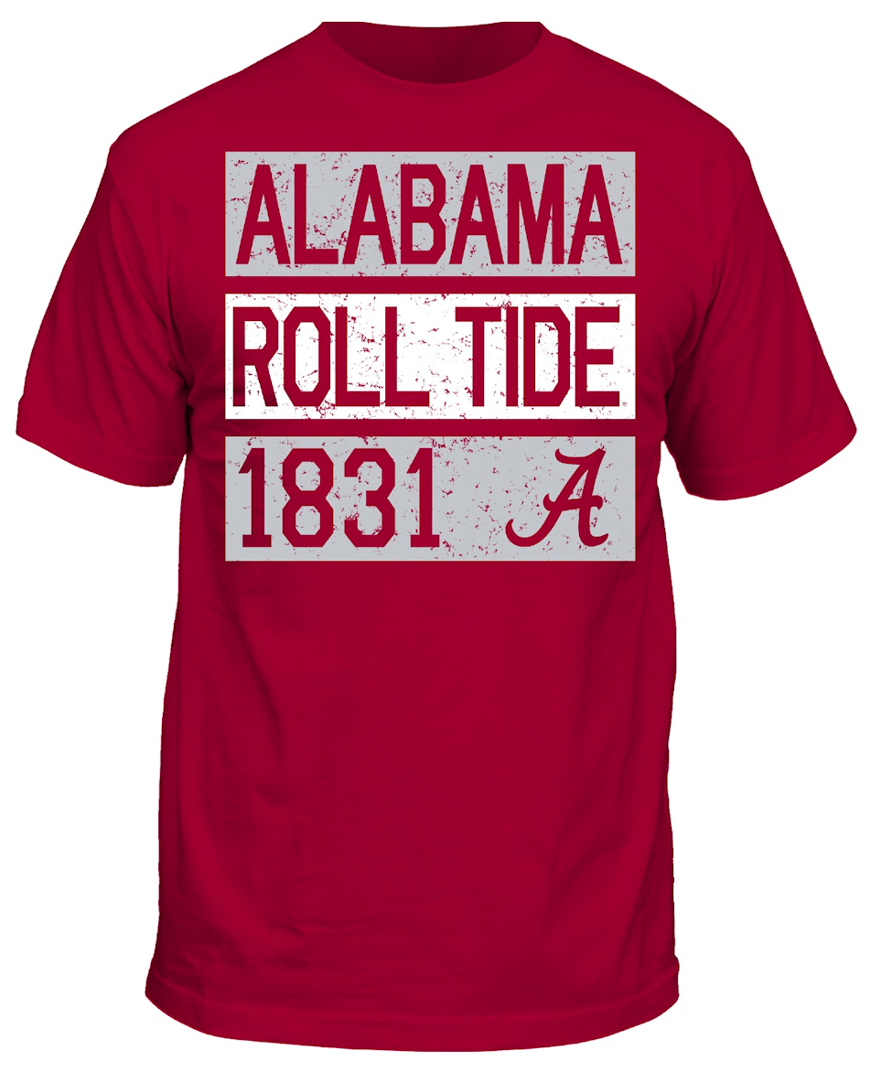 Alabama Crimson Tide Roll Tide Established Short Sleeve T Shirt ...