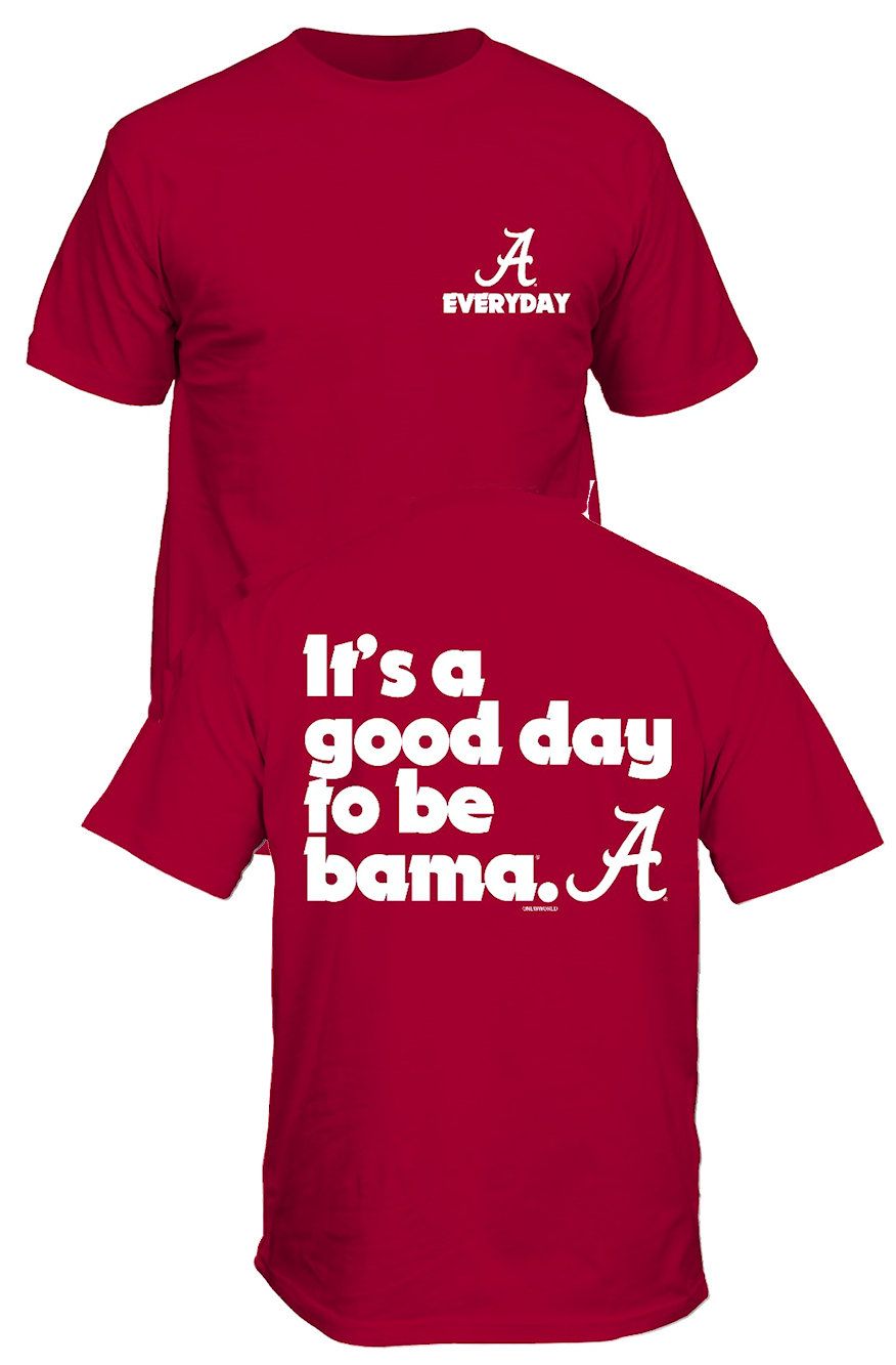 Alabama Crimson Tide Mens Good Day 2 Sided Bama Short Sleeve T Shirt ...