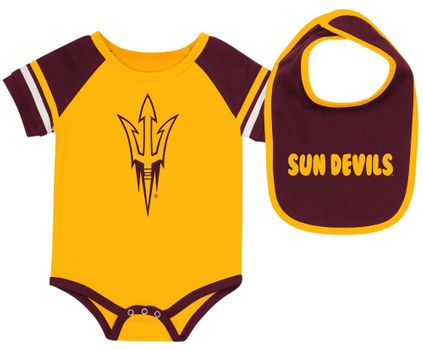 Arizona State Sun Devils Newborn & Infant Gold Bodysuit & Bib Set ...