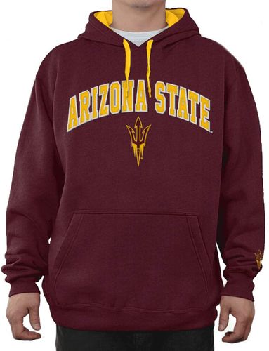 NCAA Arizona State Sun Devils Maroon Embroidered College Classic Hoodie ...