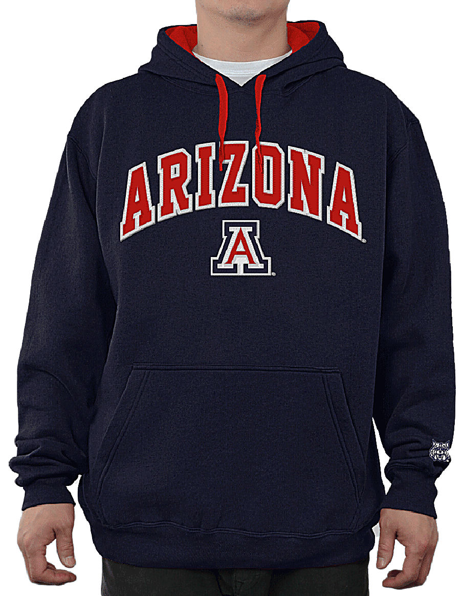 NCAA Arizona Wildcats Navy Embroidered College Classic Hoodie ...