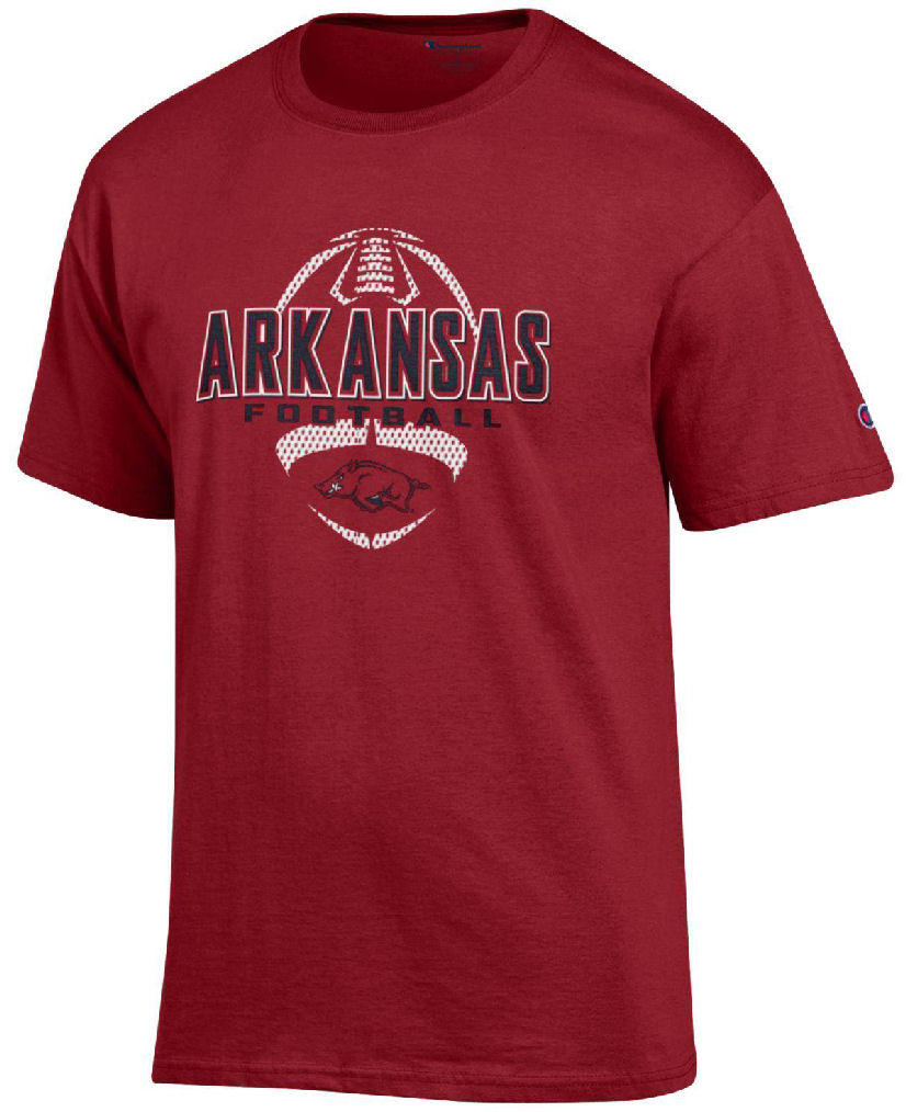 Arkansas Razorbacks Cardinal Football Short Sleeve T Shirt by Champion ...