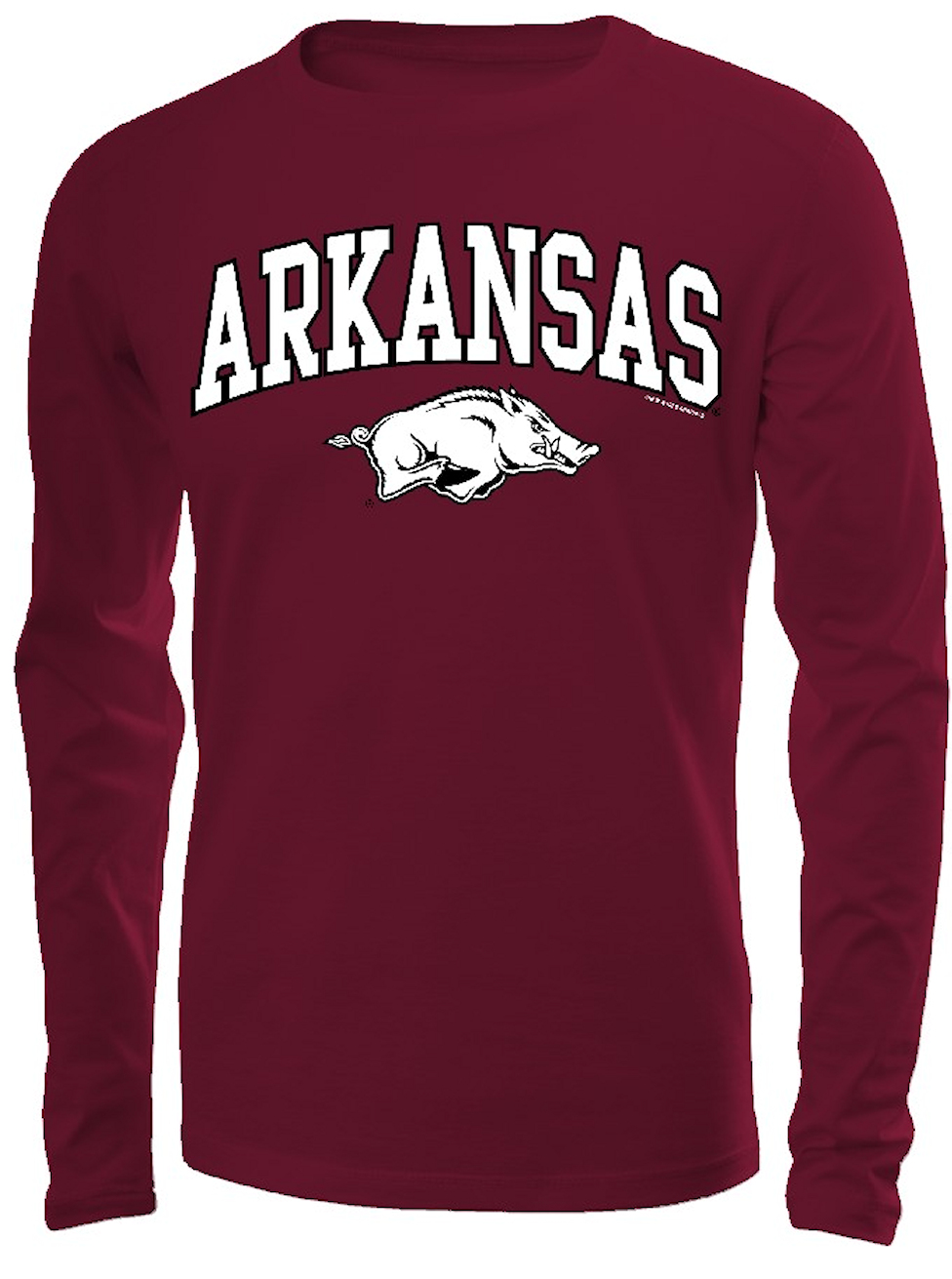 Arkansas Razorbacks Men's Cardinal College Arch Long Sleeve T Shirt ...