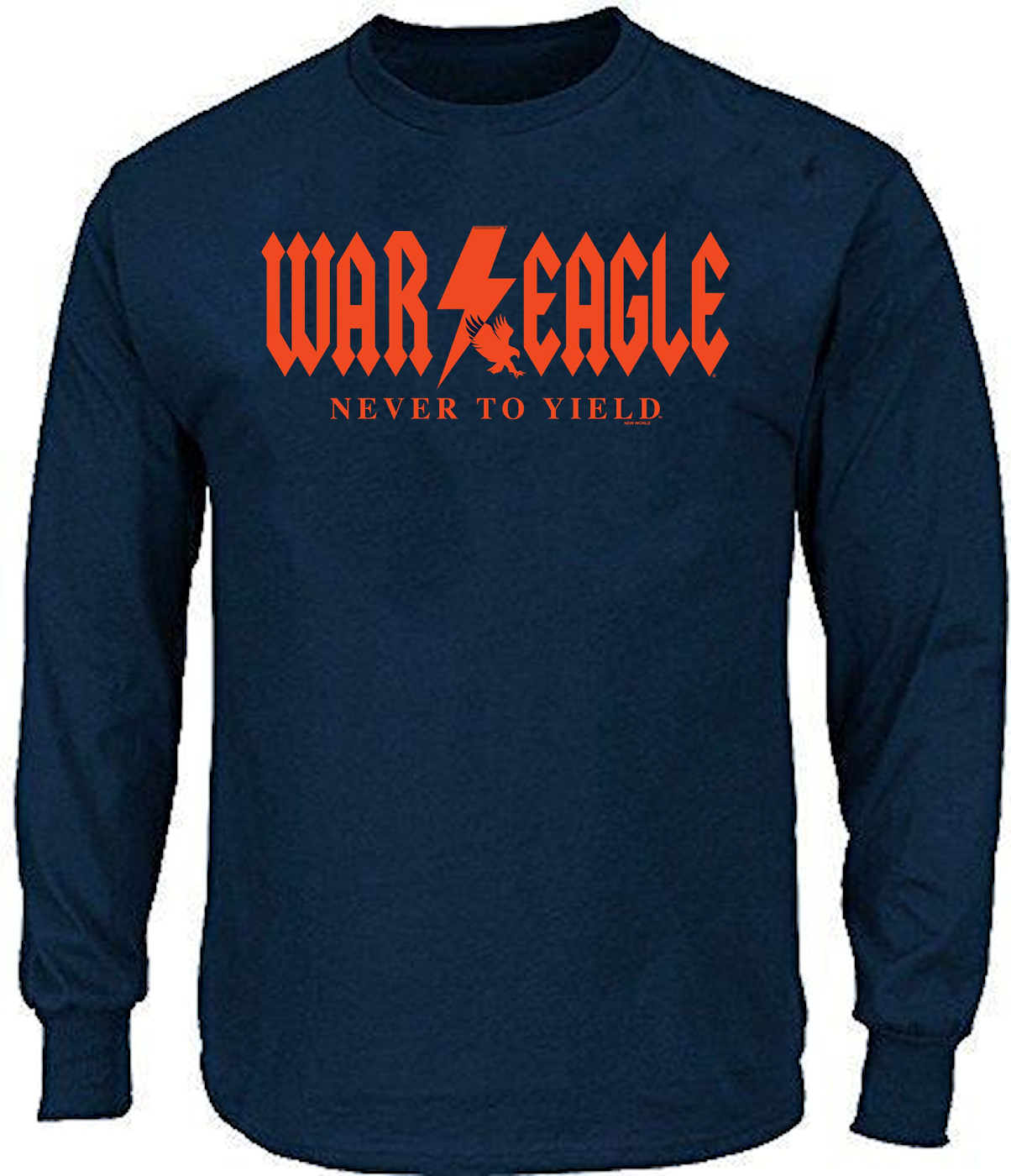 Auburn Men's Navy Blue War Eagle Bolt Long Sleeve T Shirt | Auburn ...