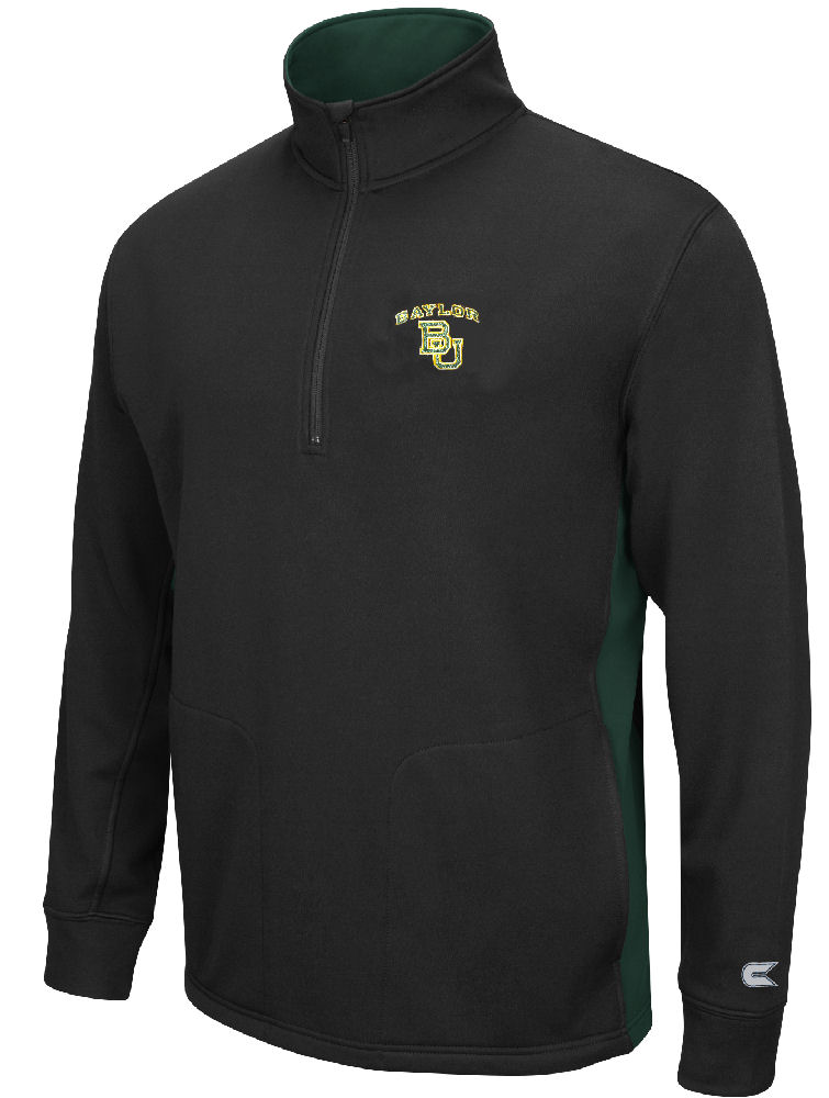 Baylor Bears Black ¼-Zip Charger Synthetic Pullover Jacket | Baylor ...