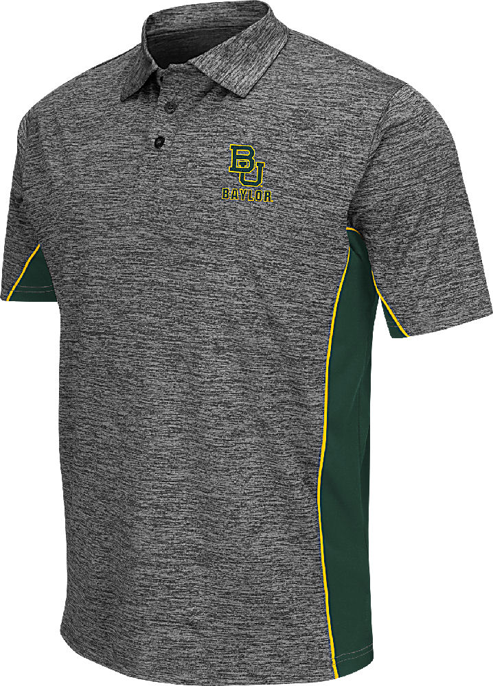 Mens Baylor Bears Heather Charcoal Chiliwear Synthetic Back Rush Polo ...