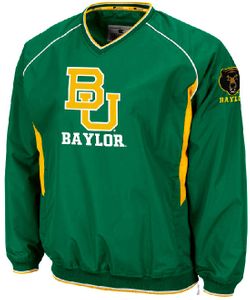 Baylor Bears Green Embroidered V Neck School Pride Wind Jacket by ...