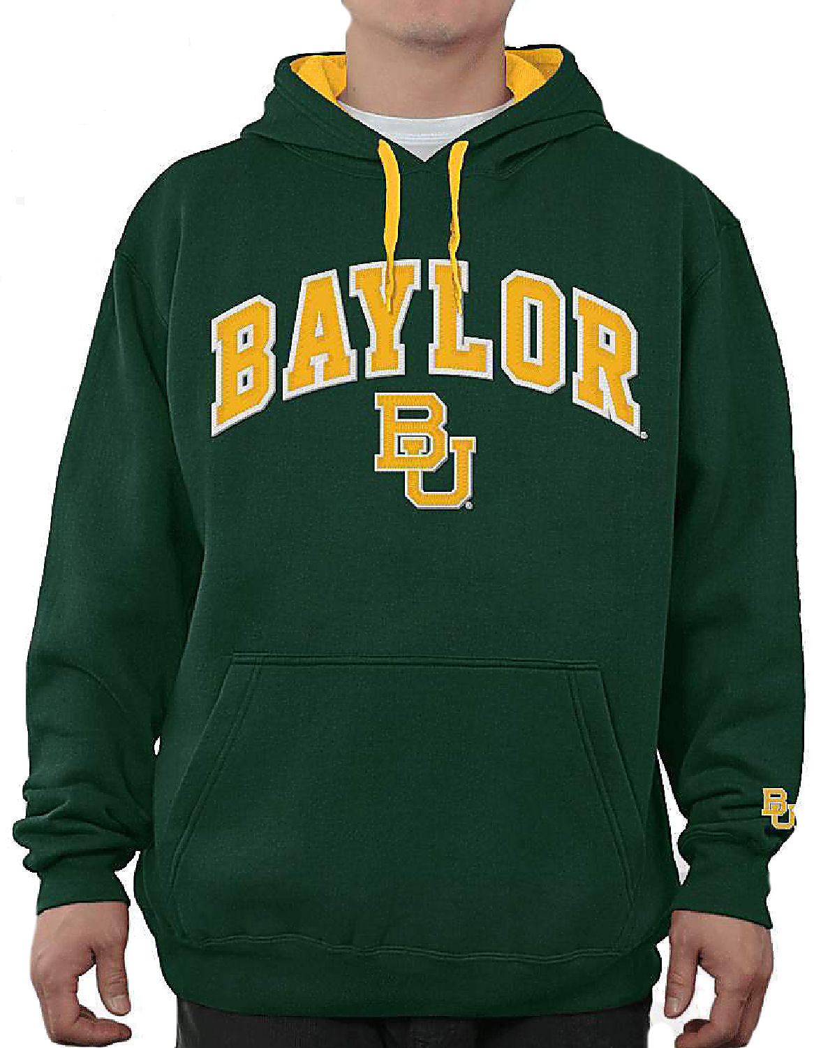NCAA Baylor Bears Green Embroidered College Classic Hoodie Sweatshirt ...