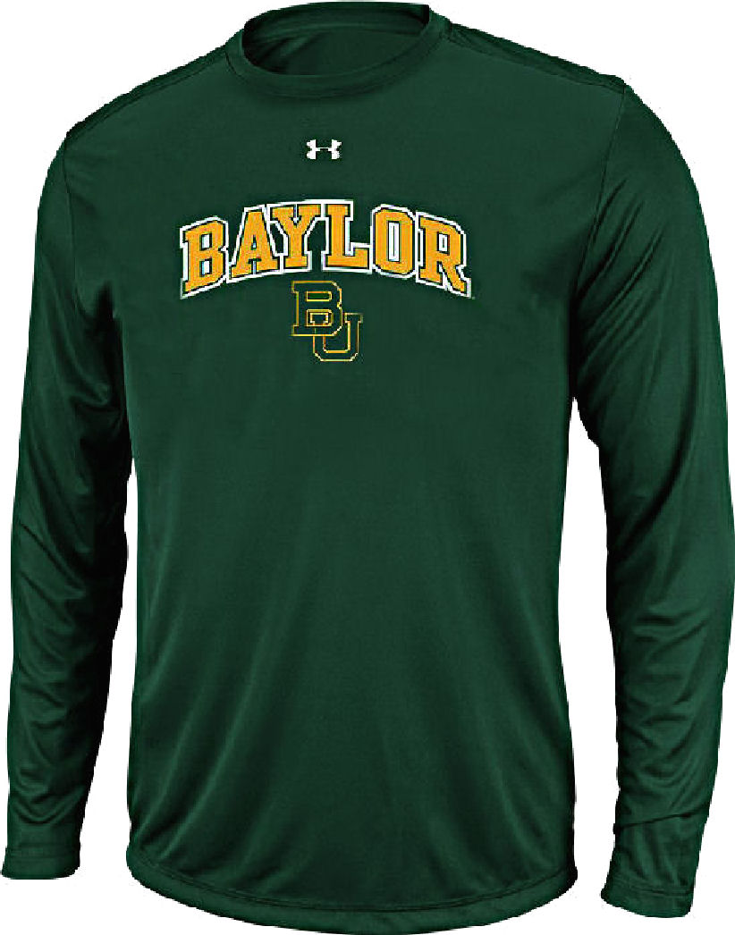 Baylor Bears Green Poly Dry HeatGear NuTech Long Sleeve Shirt by Under ...