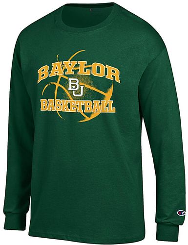 Baylor Bears Green Basketball Long Sleeve T Shirt by Champion | Baylor ...